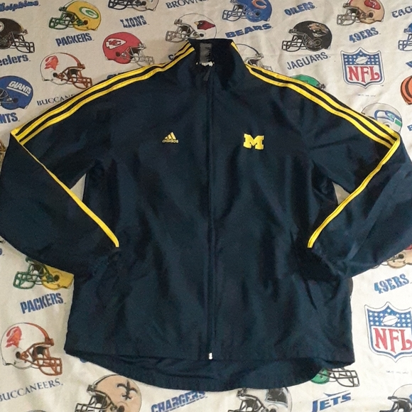 adidas | Jackets & Coats | 206 Adidas Michigan Wolverines Zip Up ...